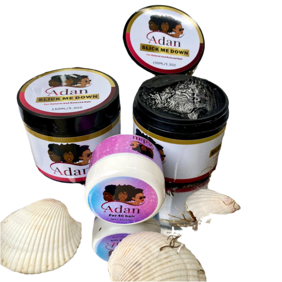Two slick me down edge tamer or edge control for 4c hair – Adan products
