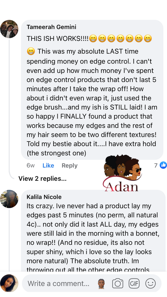 Adan Edge control . Extra Strong Hold. (brush not included) Big jar (5 ...